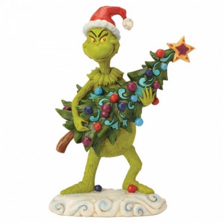 Traditions - Grinch Stealing Tree Figurine - Wondertoys.nl
