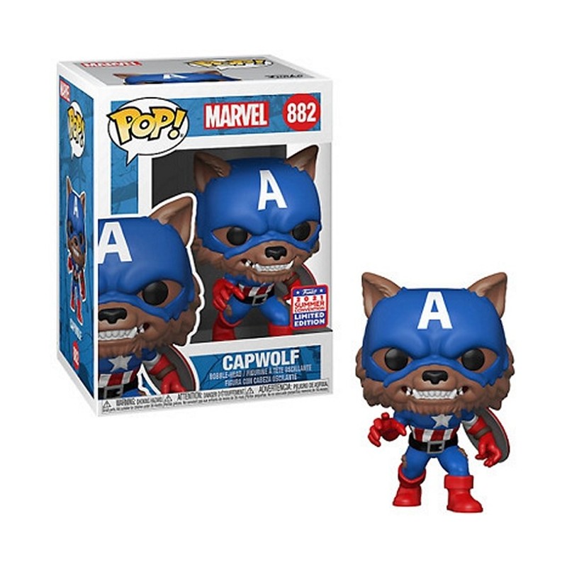 Funko Pop 882 Capwolf (Convention Excl.), Marvel - Wondertoys.nl