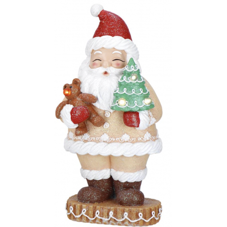 Gingerbread Santa Tree 28cm LED - Wondertoys.nl