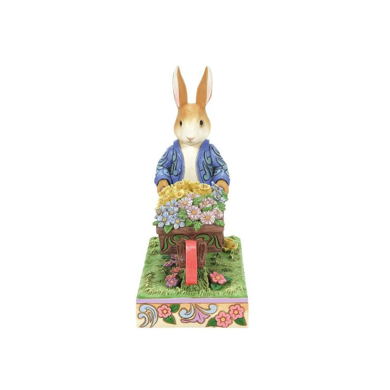 Jim Shore - Peter Rabbit with Wheelbarrow Figurine - Wondertoys.nl