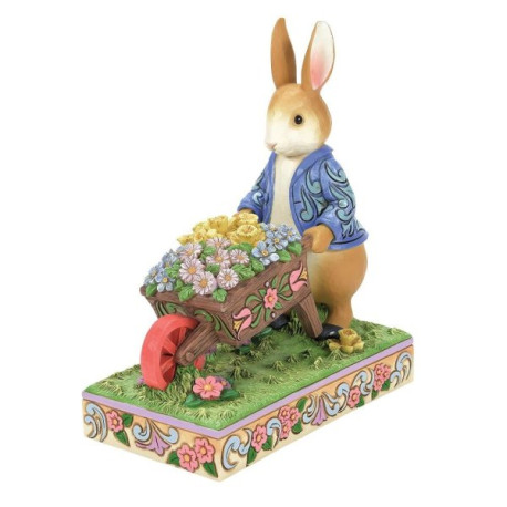 Jim Shore - Peter Rabbit with Wheelbarrow Figurine - Wondertoys.nl