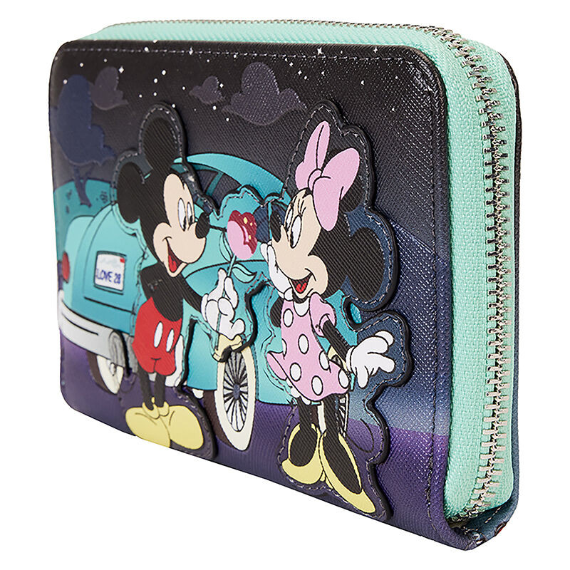 Loungefly Mickey and Minnie Date Night Drive Zip Around Wallet ...